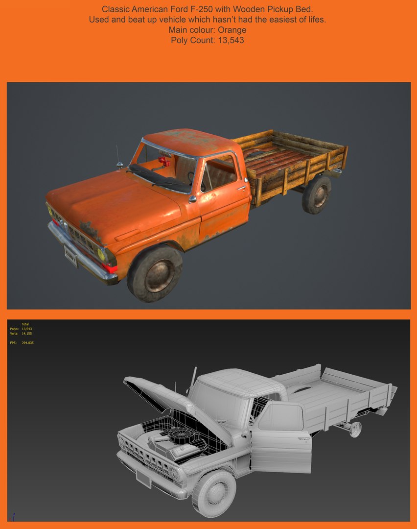 F250 Pickup Truck 3D Model - TurboSquid 1438057