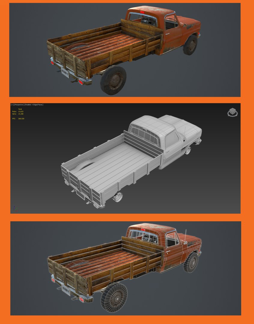 F250 Pickup Truck 3D Model - TurboSquid 1438057