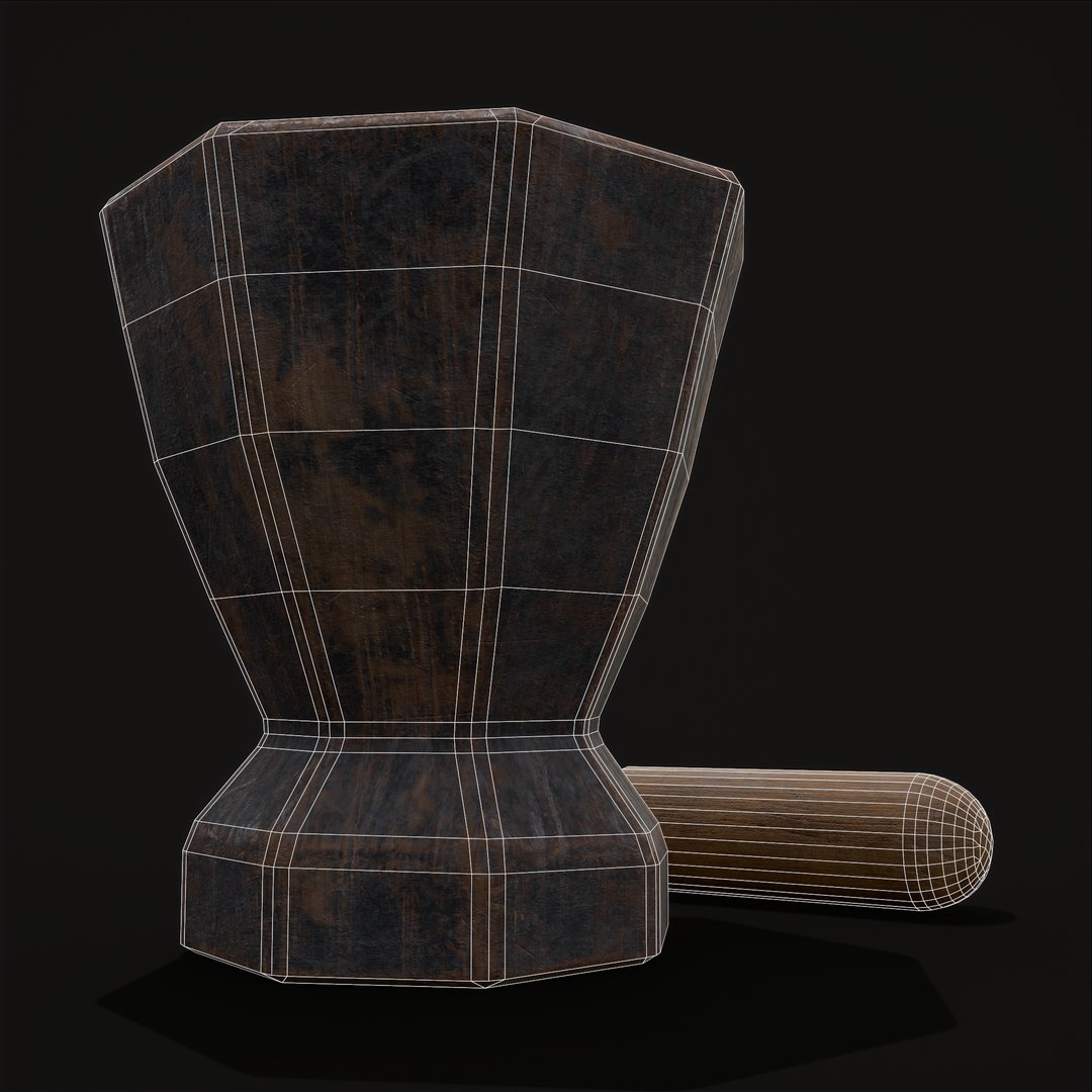 Medieval Wooden Mortar And Pestle 3D - TurboSquid 1955797
