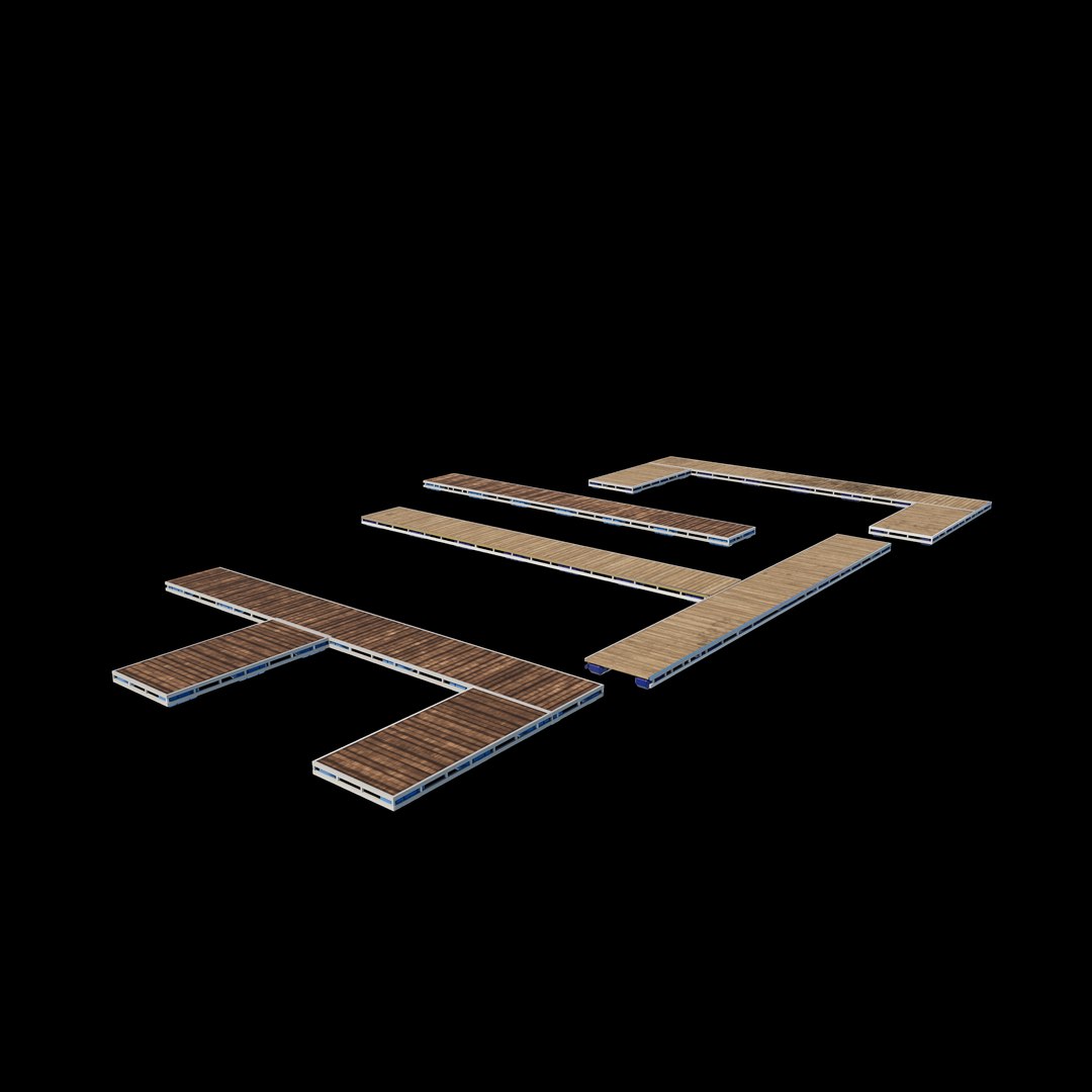 3D Floating Docks Set 3D Model - TurboSquid 2510966
