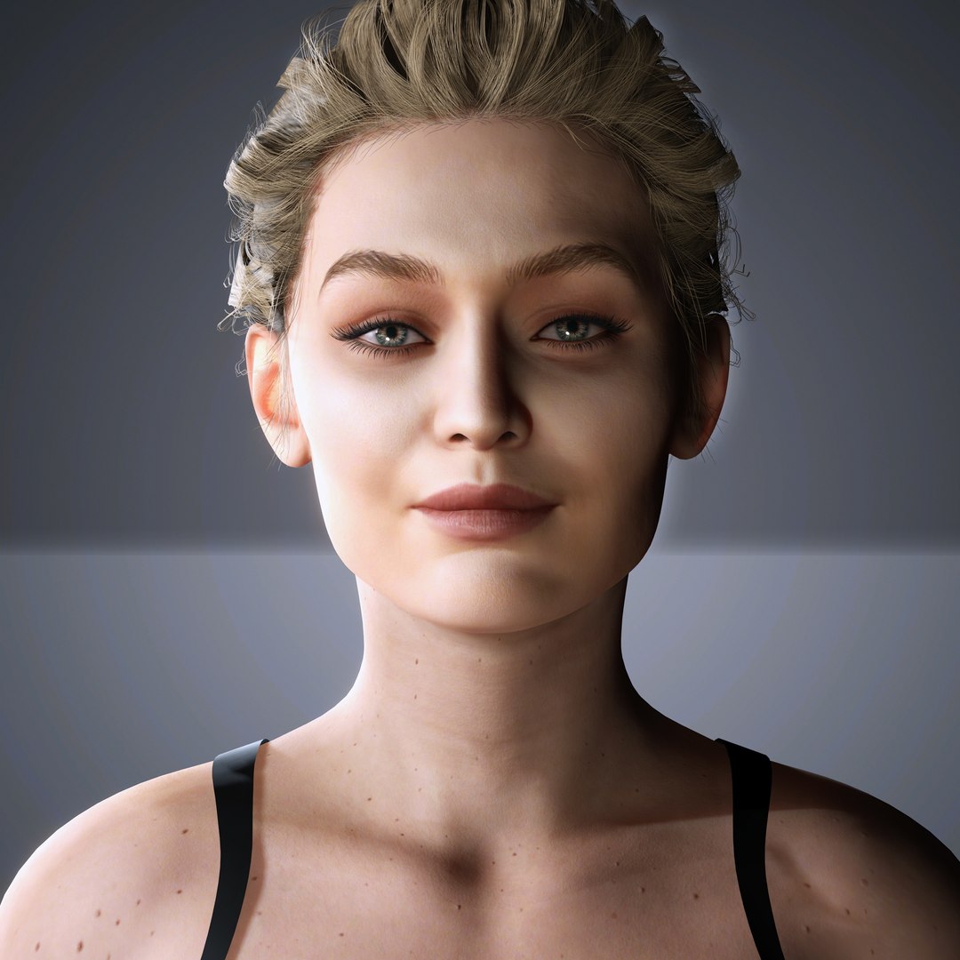 3D Gigi Hadid Character 3D Model Low-poly - TurboSquid 2297987