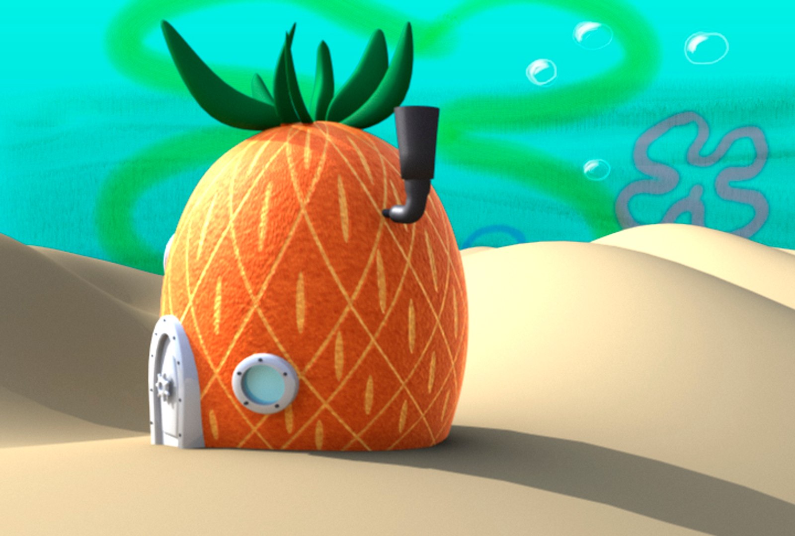 House Spongebob 3d Model