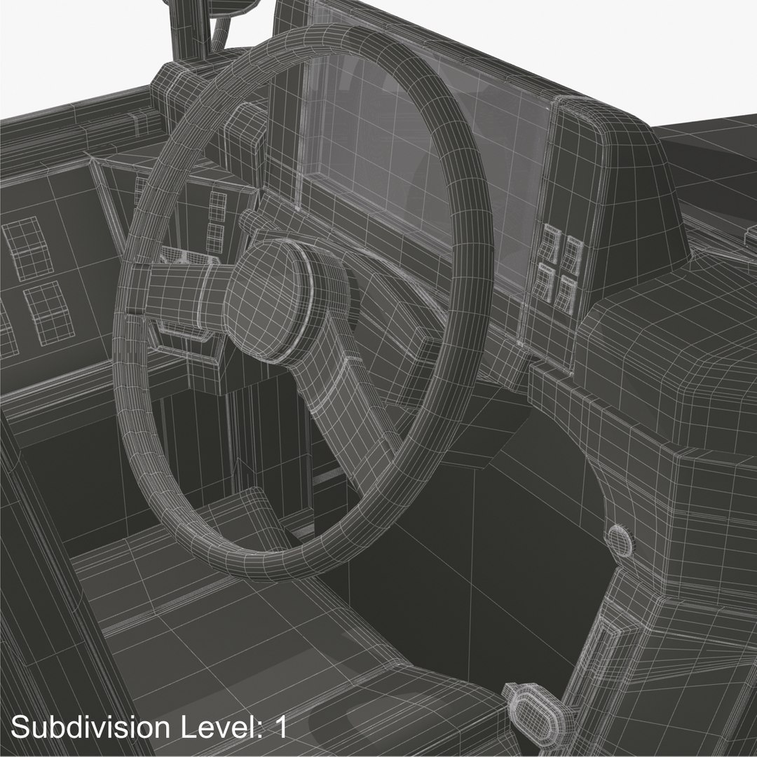 3d american school bus model