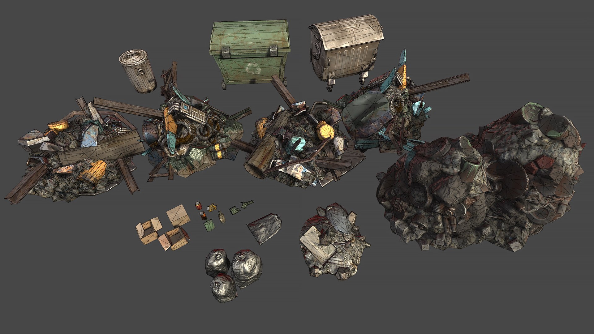 Garbage Piles Heap 3D - TurboSquid 1498810