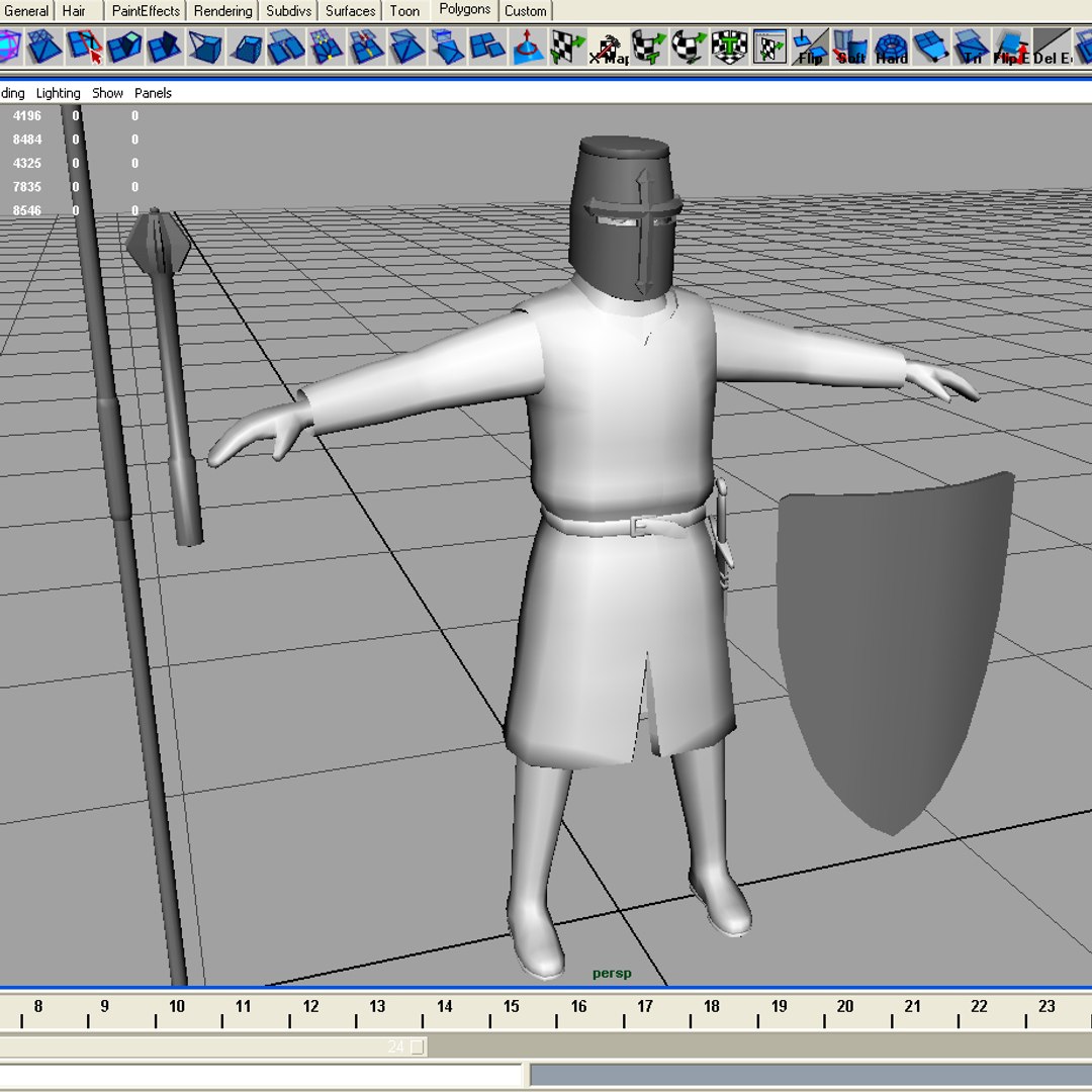 Knight Games Rigged Character 3d Model