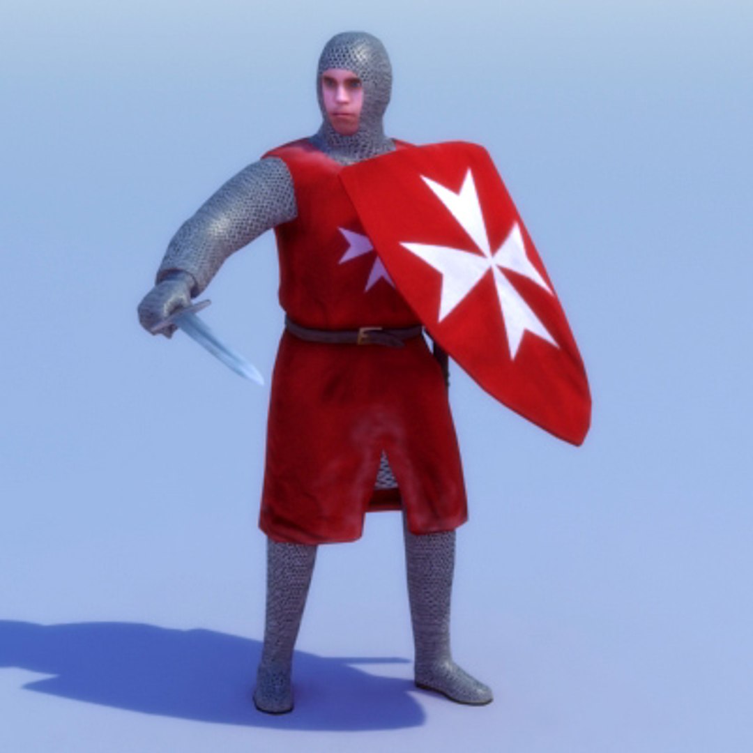 Knight Games Rigged Character 3d Model
