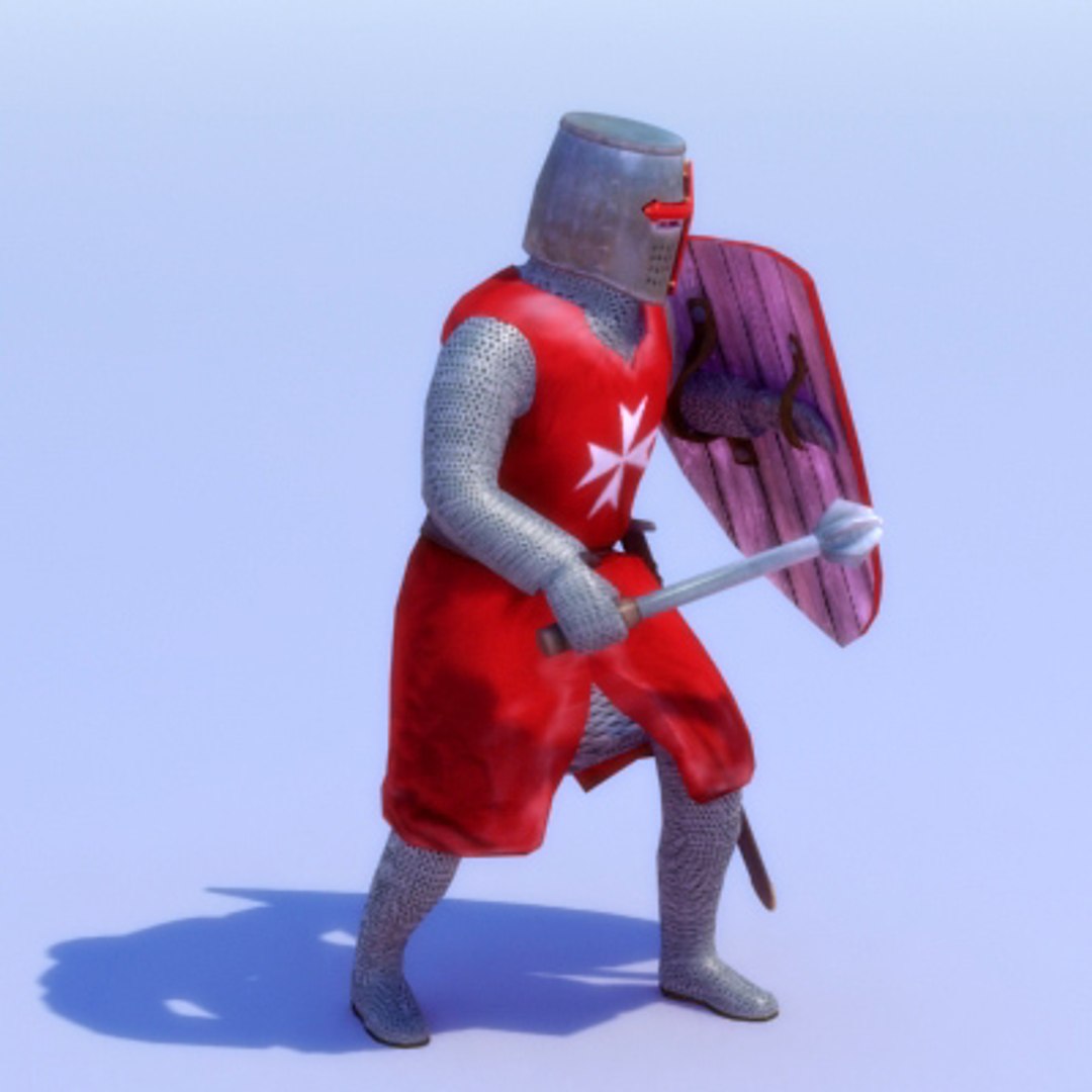 Knight Games Rigged Character 3d Model