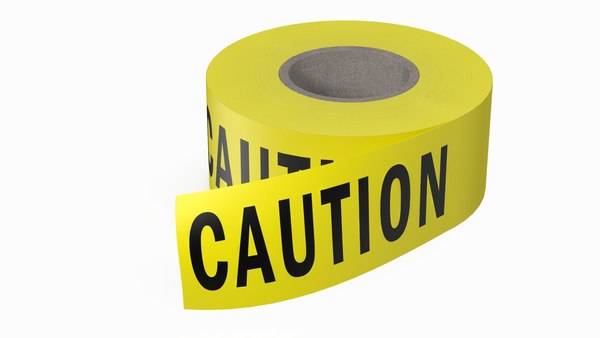 modelo 3d Rollo de cinta de precaución amarilla - TurboSquid 2202499
