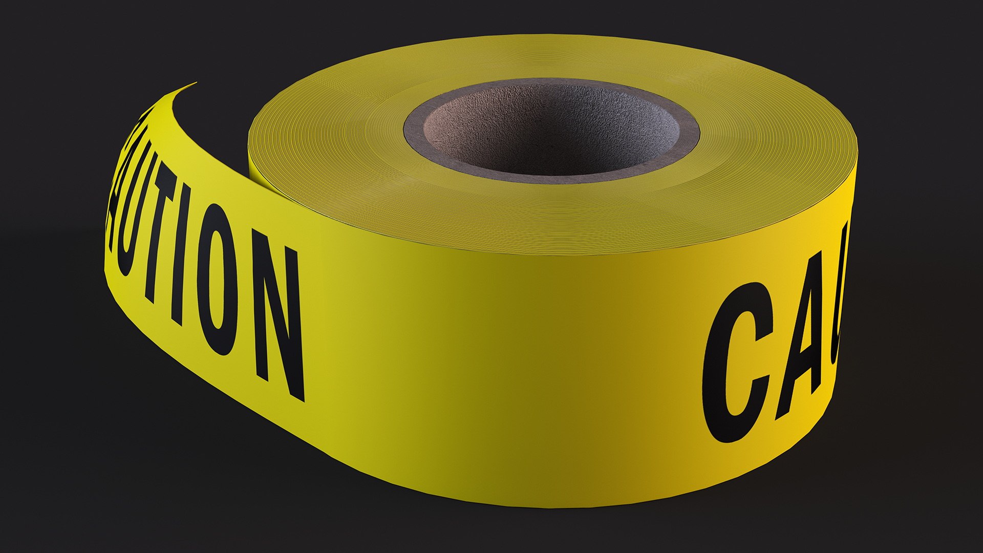 Yellow Caution Tape Roll 3D Model - TurboSquid 2202499