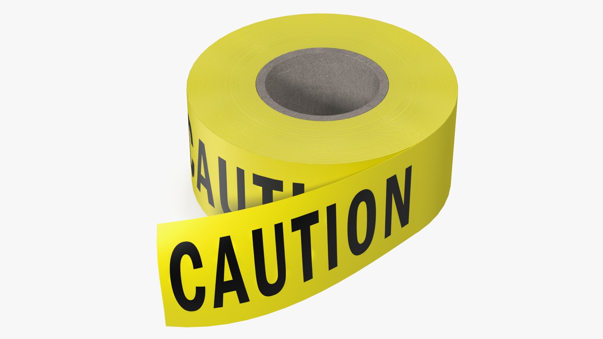 Yellow Caution Tape Roll 3D Model - TurboSquid 2202499