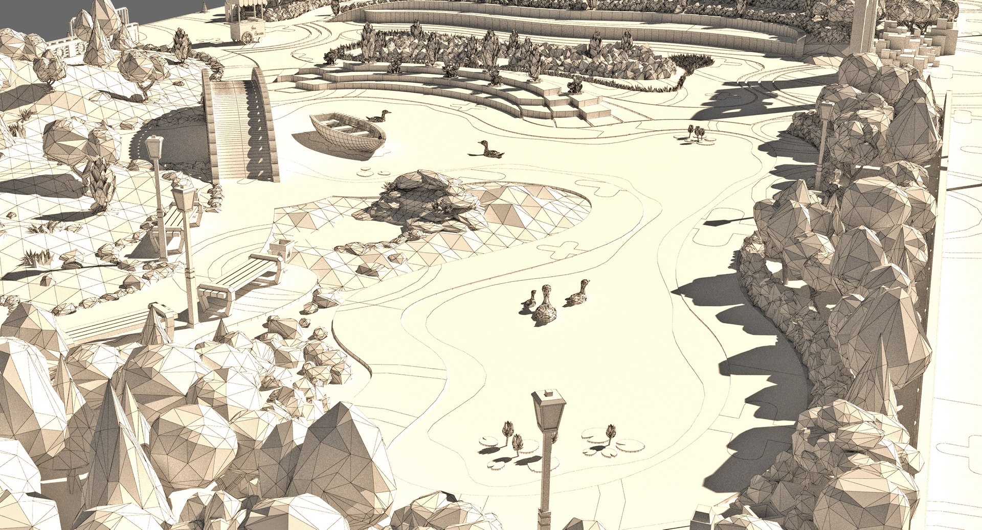 3D park labyrinth model - TurboSquid 1246909