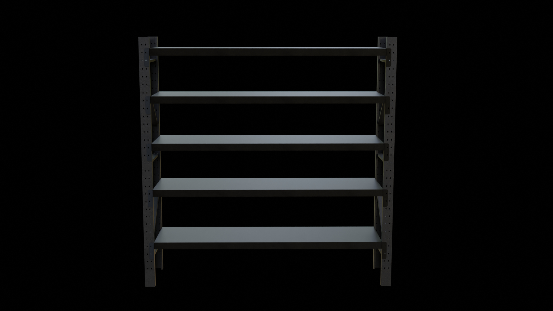 Black Shelf 3D Model - TurboSquid 2075809