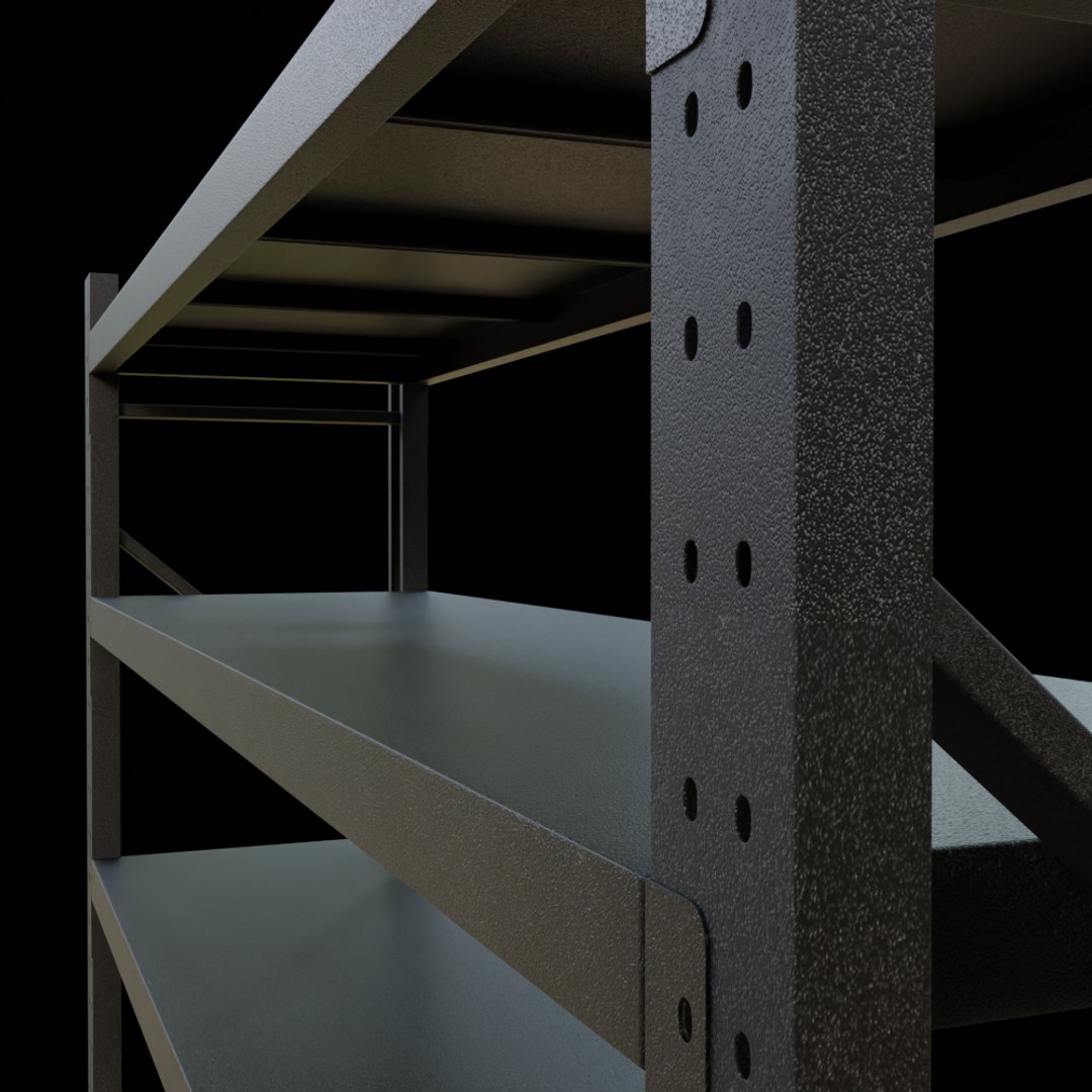 Black Shelf 3D Model - TurboSquid 2075809