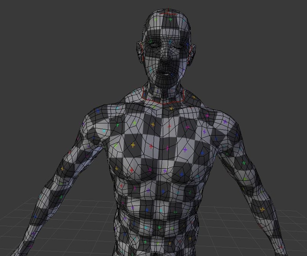 3d Model Blender Human Male Muscular Body