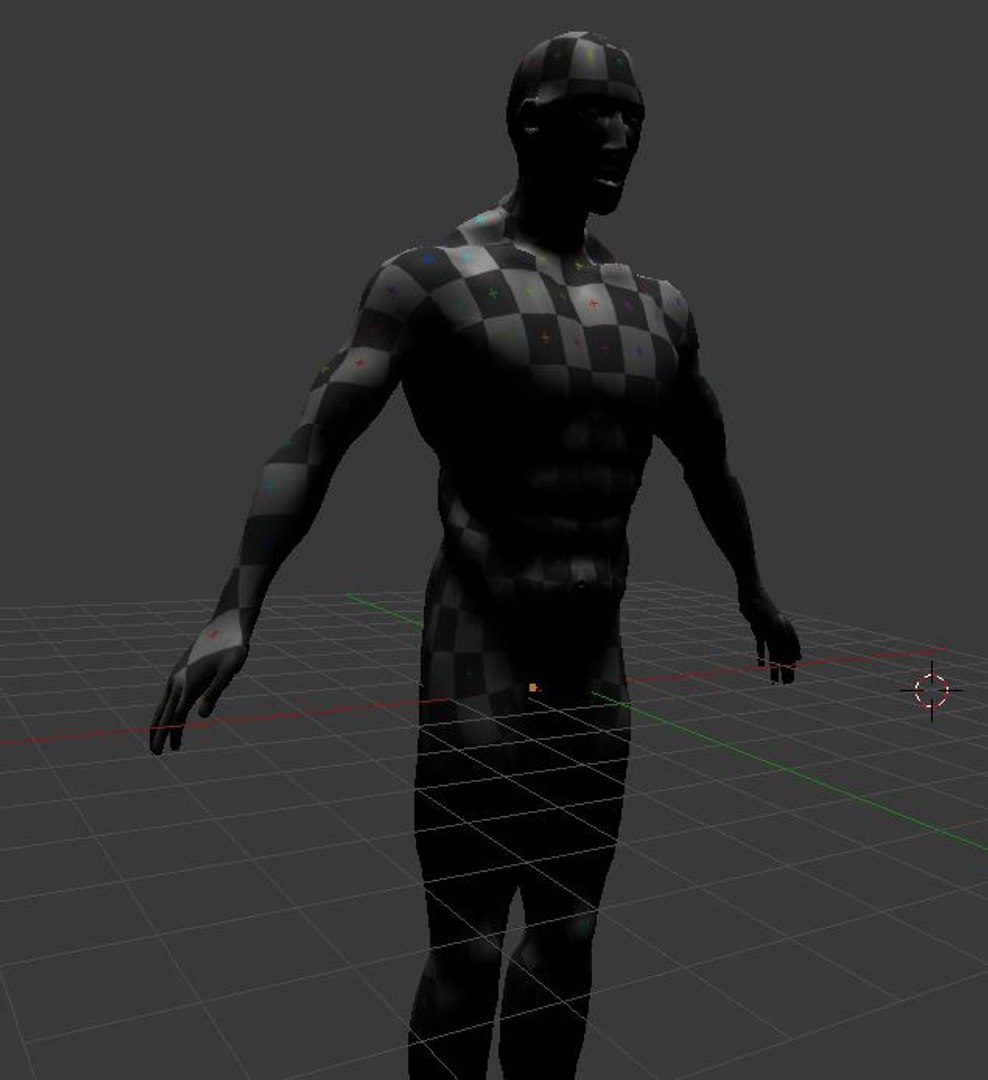 3d Model Blender Human Male Muscular Body