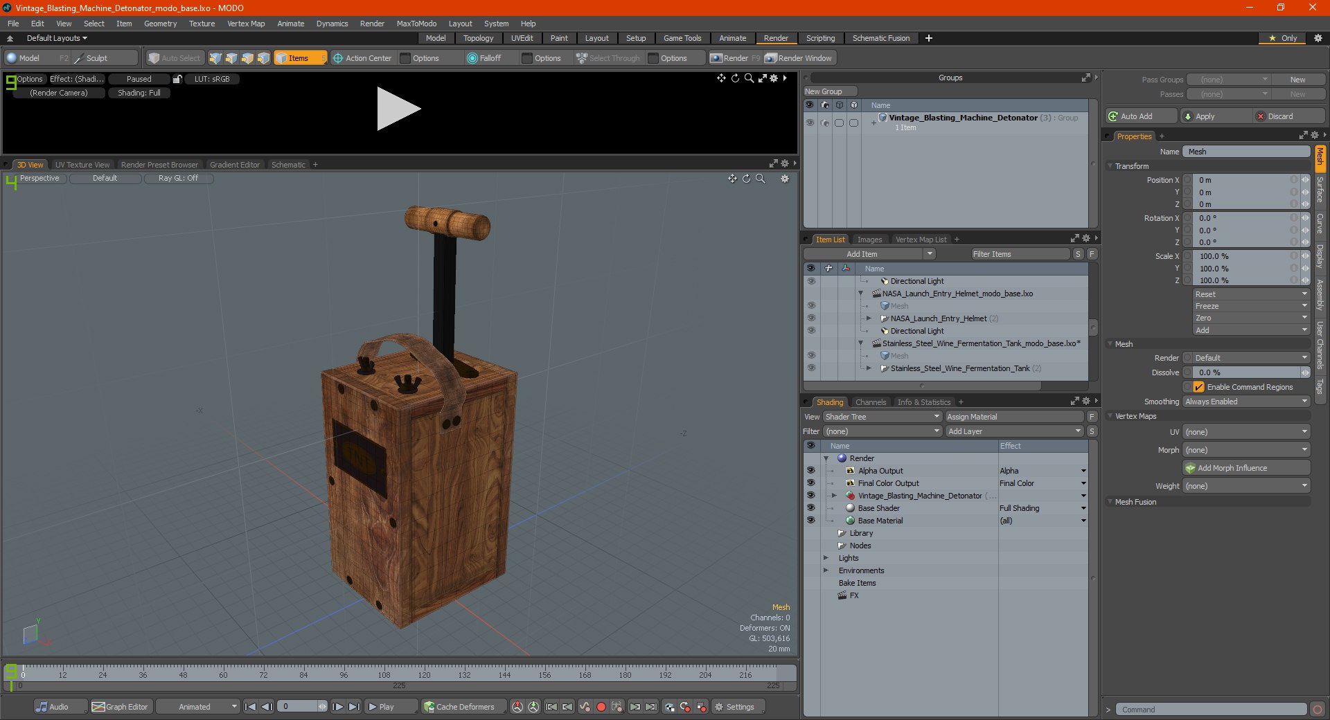Vintage blasting machine detonator model - TurboSquid 1601686