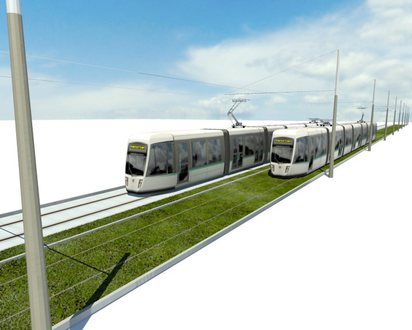 Paris Tramway 3d Model
