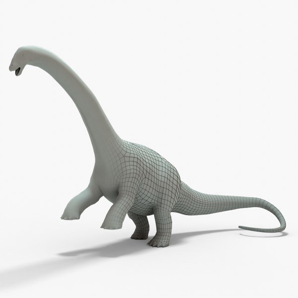 modelo 3d Brontosaurus Rigged Basemesh - TurboSquid 2109636