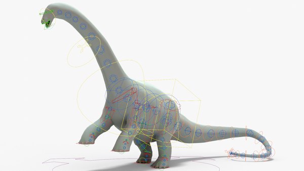 modelo 3d Brontosaurus Rigged Basemesh - TurboSquid 2109636