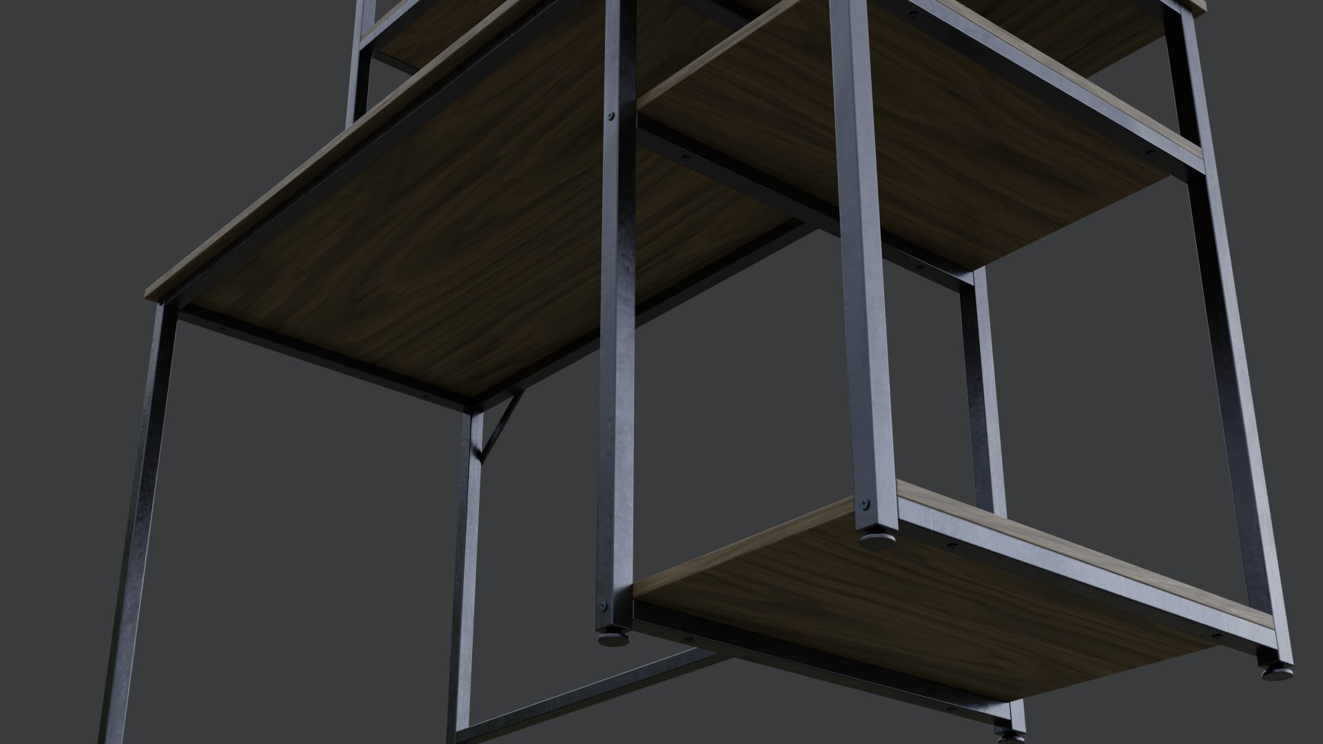 3D Computer Desk With Shelf - TurboSquid 2058505