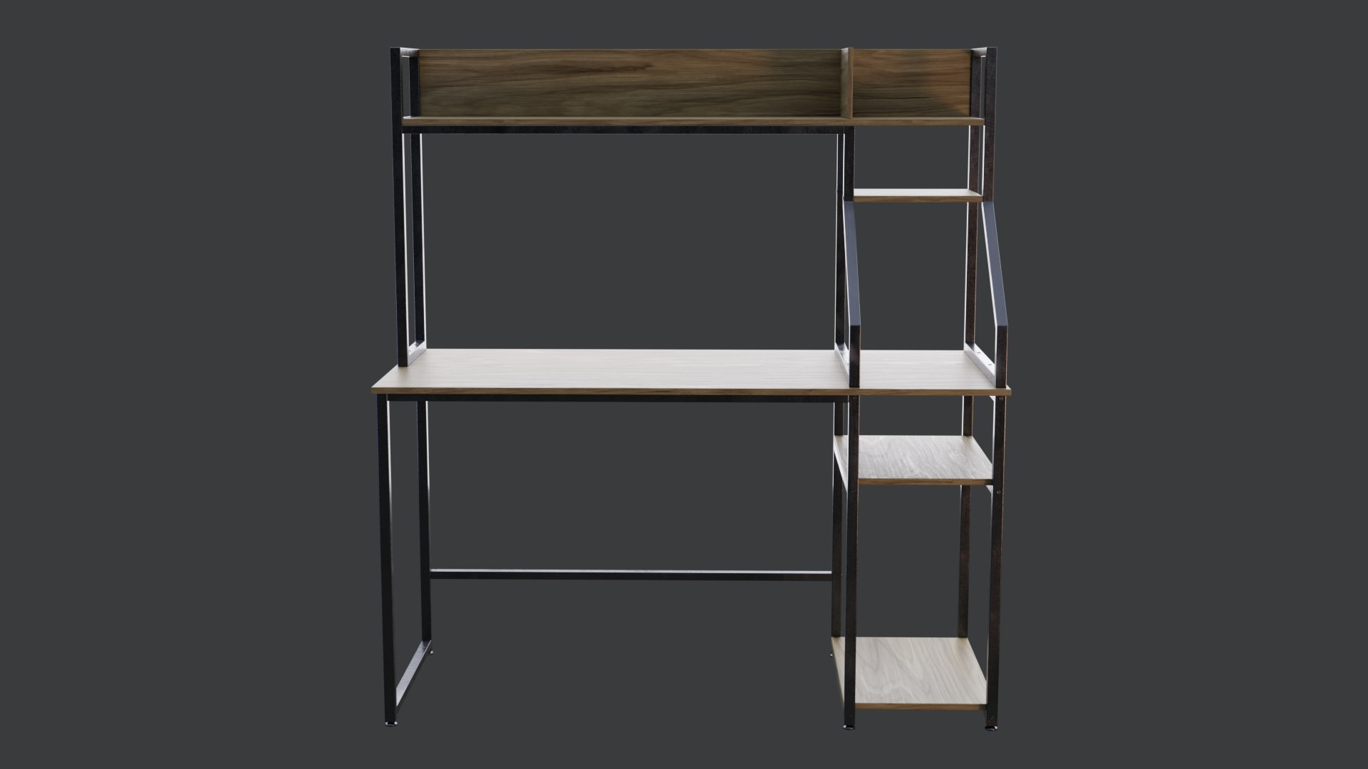3D Computer Desk With Shelf - TurboSquid 2058505