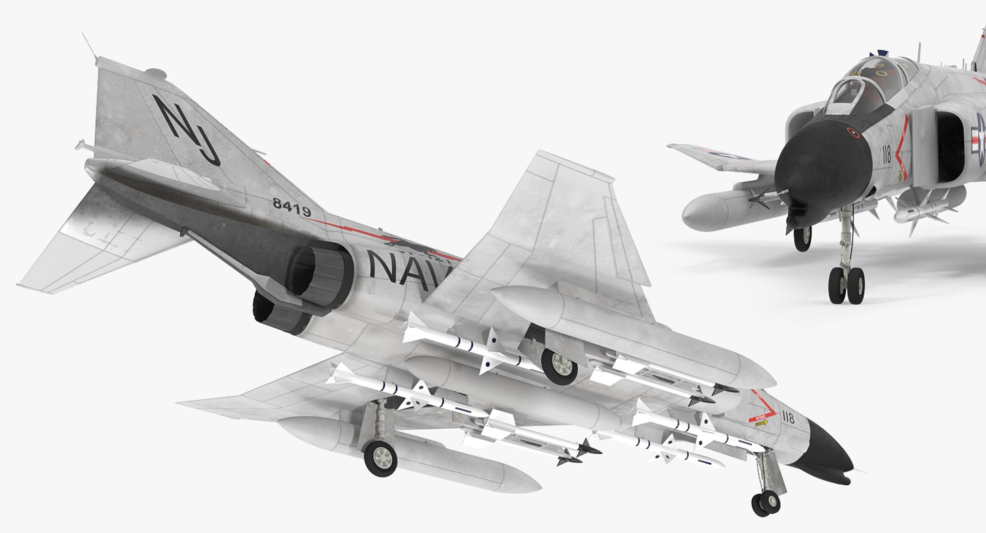 3d f-4 phantom ii navy model