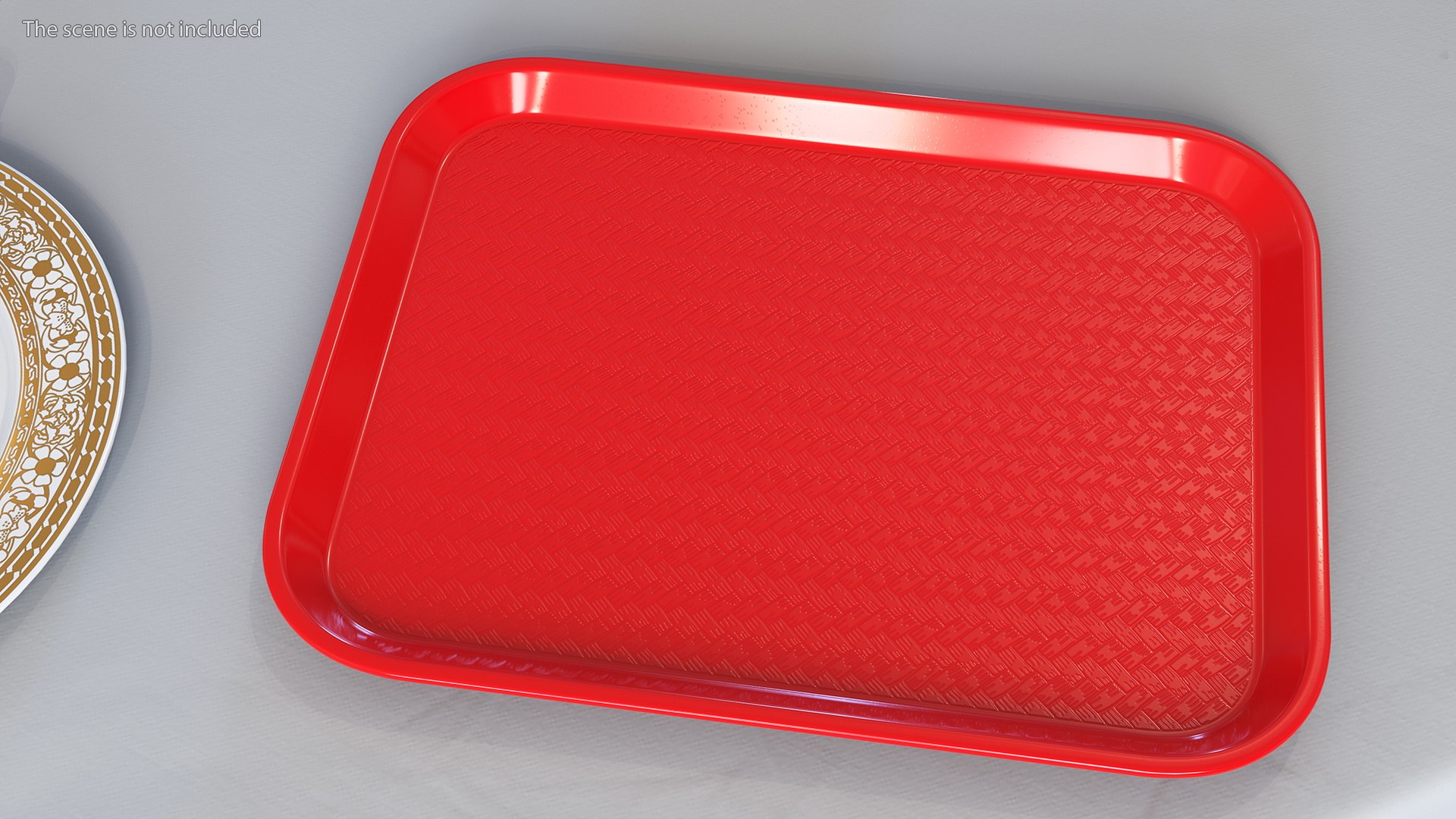 Plastic Fast Food Tray Red 3D - TurboSquid 1950858