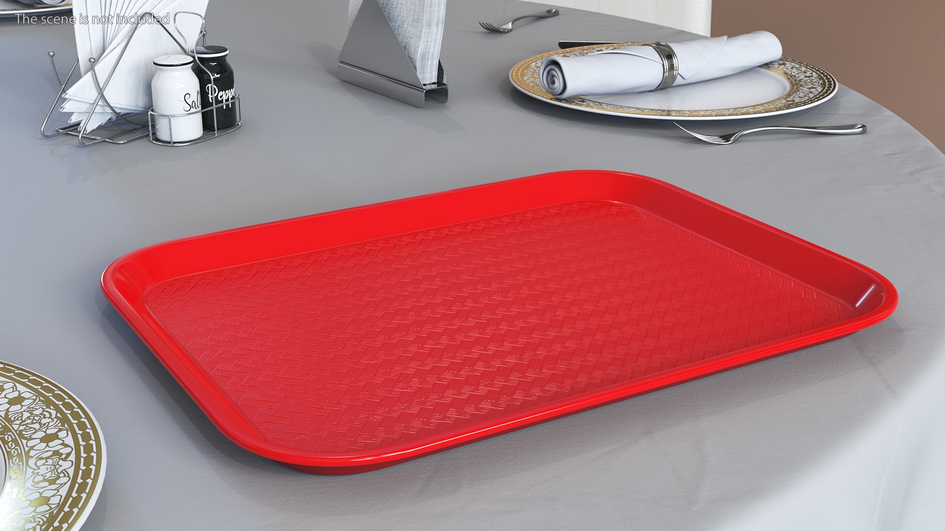 Plastic Fast Food Tray Red 3D - TurboSquid 1950858