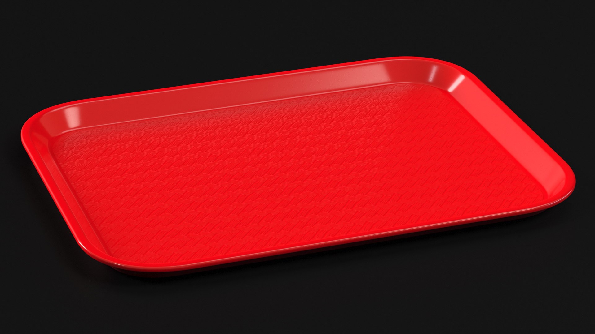 Plastic Fast Food Tray Red 3D - TurboSquid 1950858