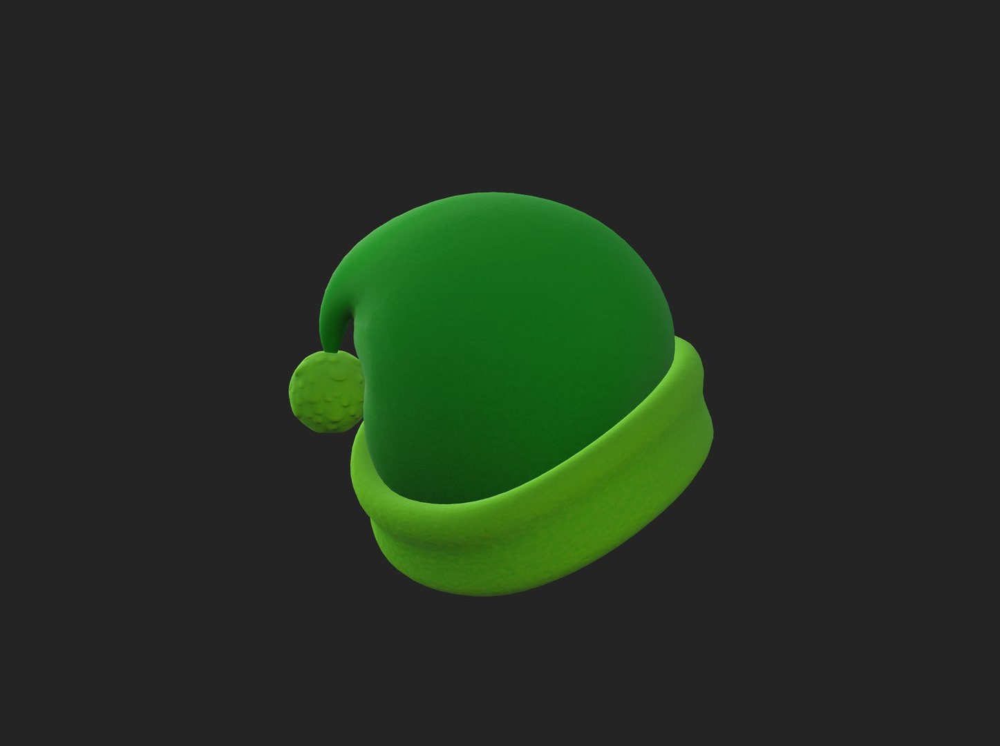 3D Hat055 Green Nightcap Model - TurboSquid 2337676