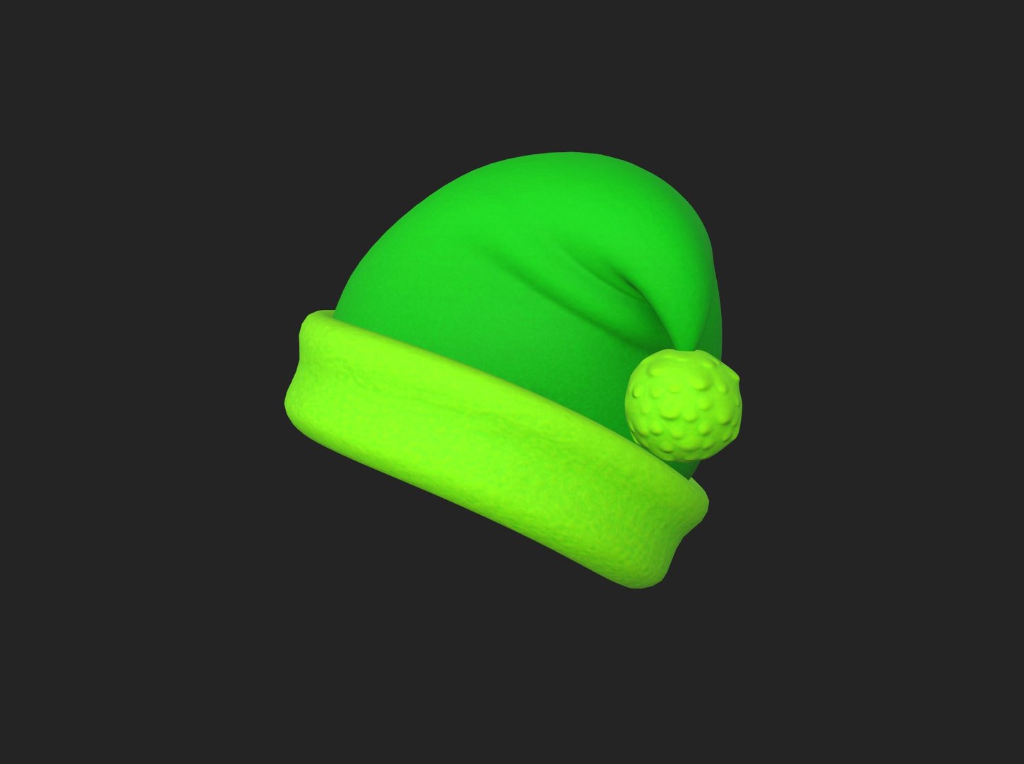 3D Hat055 Green Nightcap Model - TurboSquid 2337676
