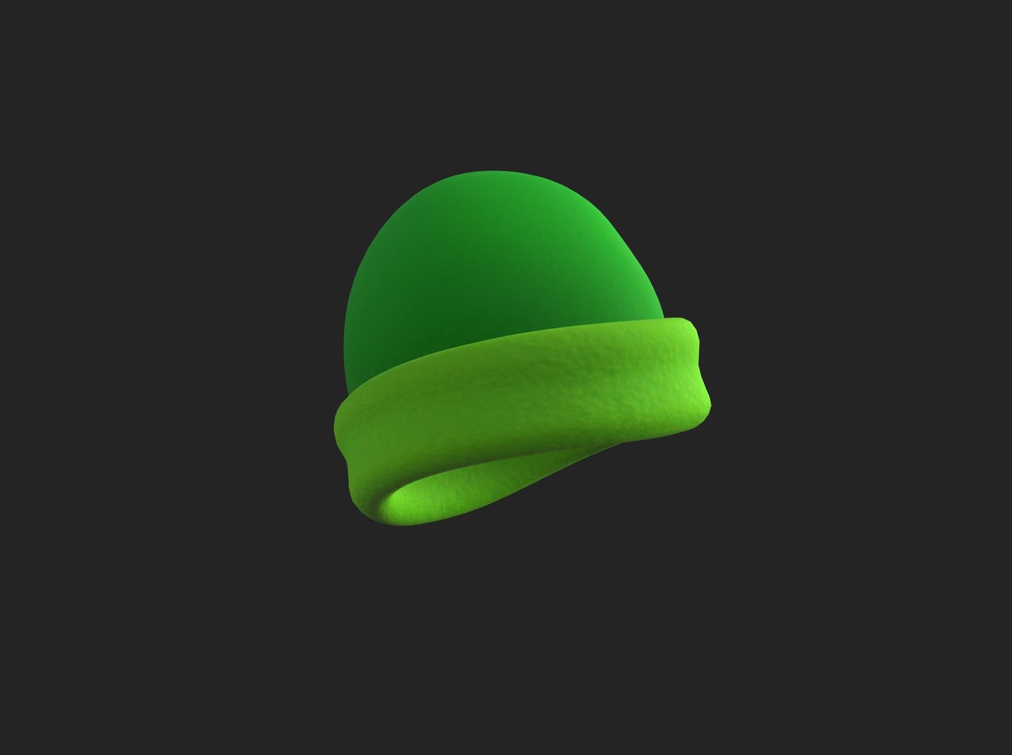 3D Hat055 Green Nightcap Model - TurboSquid 2337676