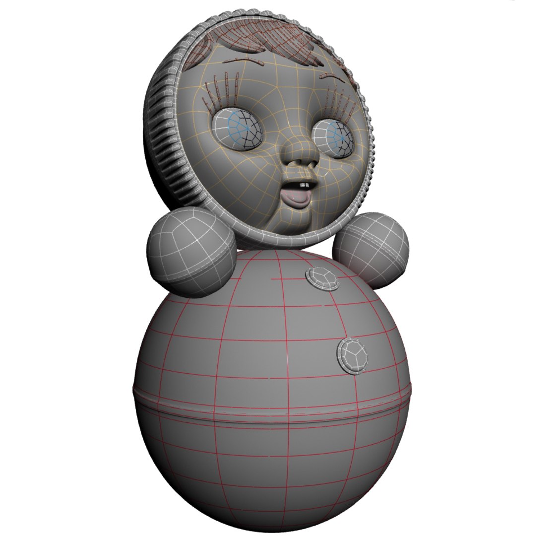 3d Roly-poly Toy Model