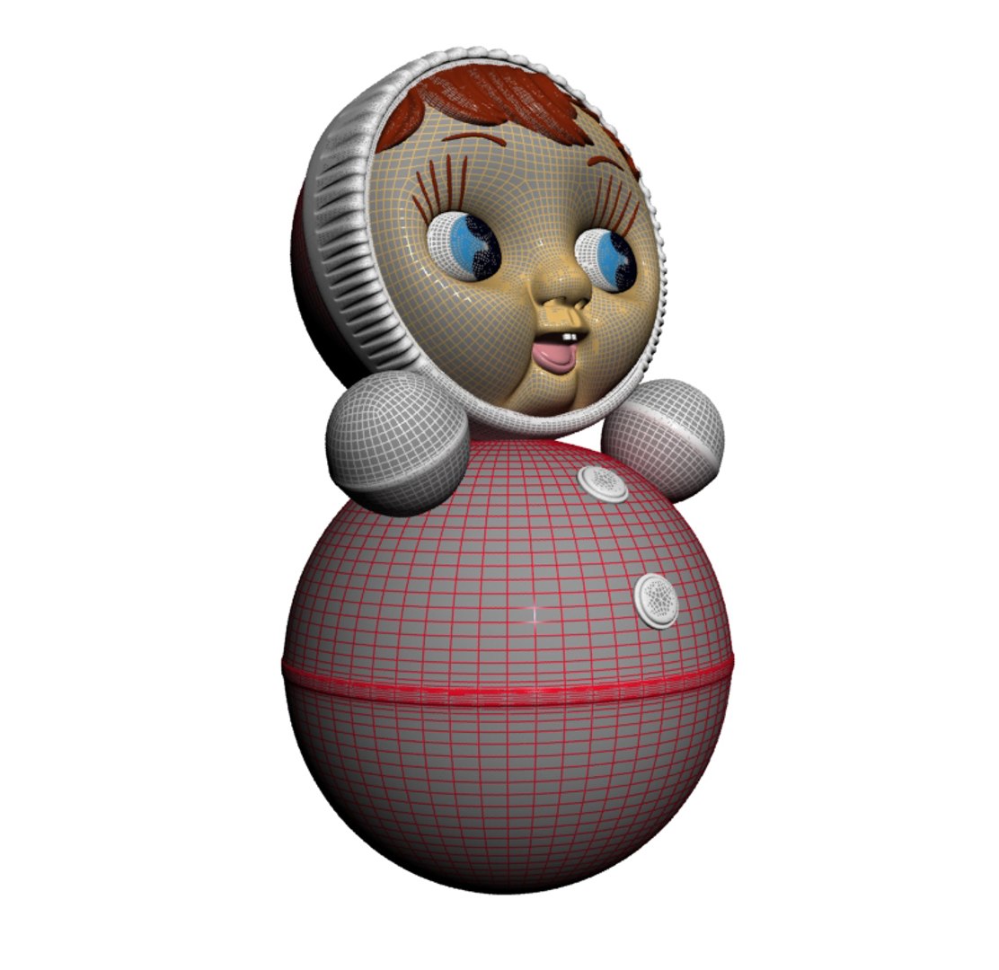 3d Roly-poly Toy Model