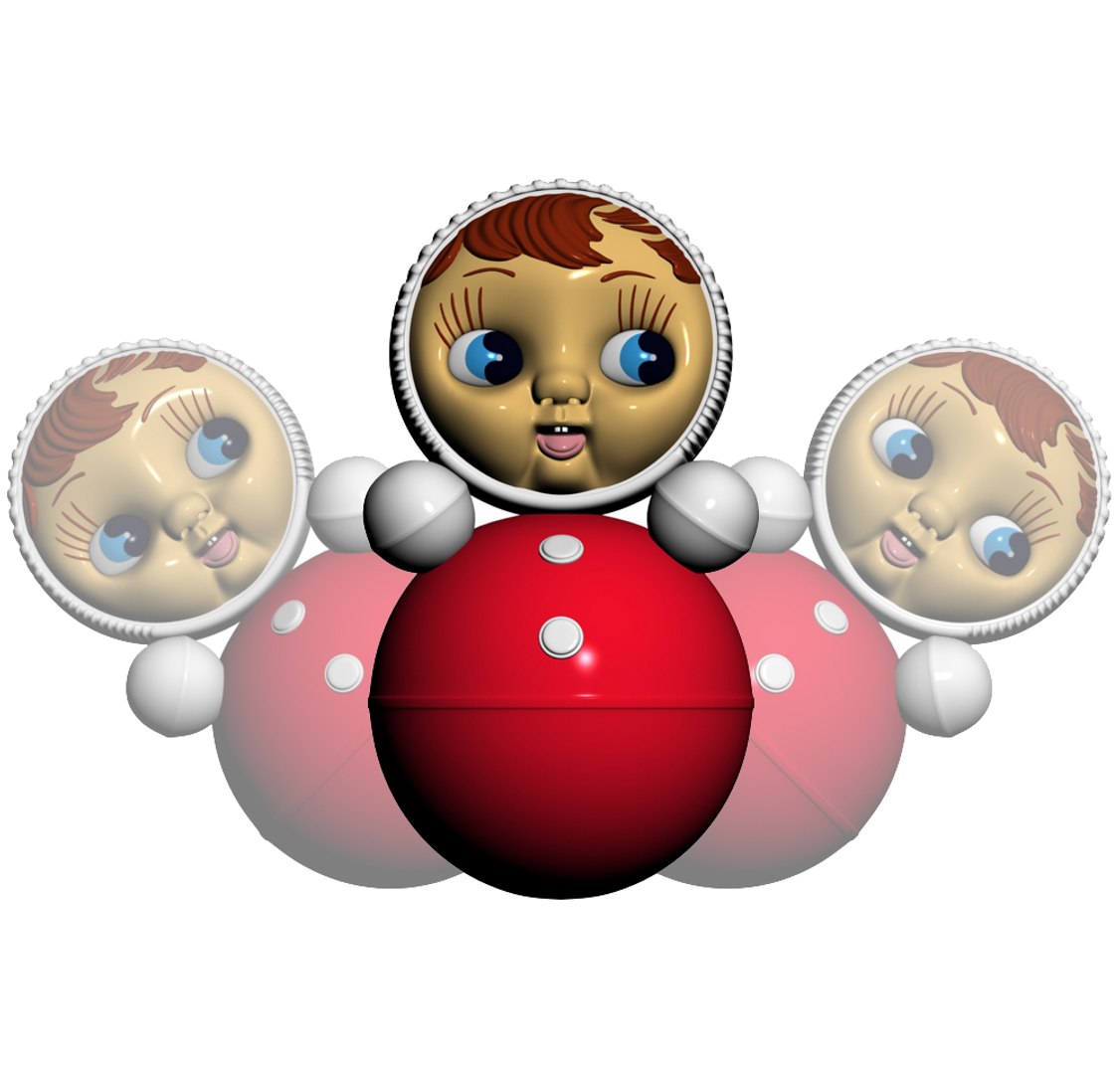 3d Roly-poly Toy Model