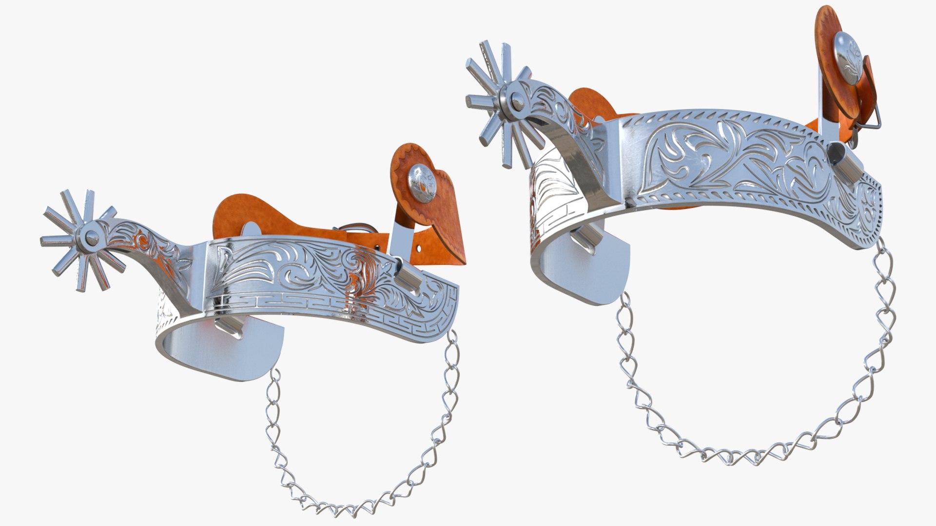Cowboy Spurs With Belt 3D - TurboSquid 1902175