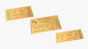 3D Ticket Models - Browse & Download Formats - TurboSquid