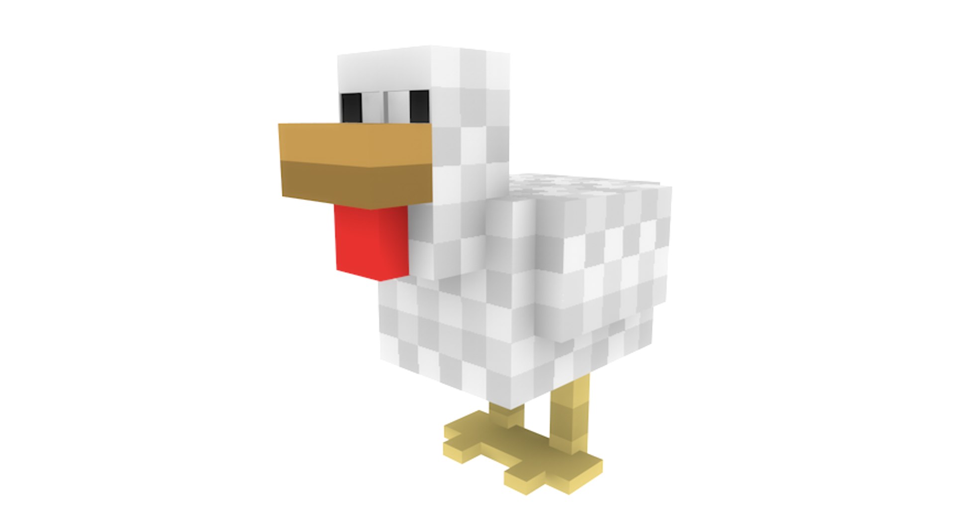 Rig Minecraft Chicken 3d C4d