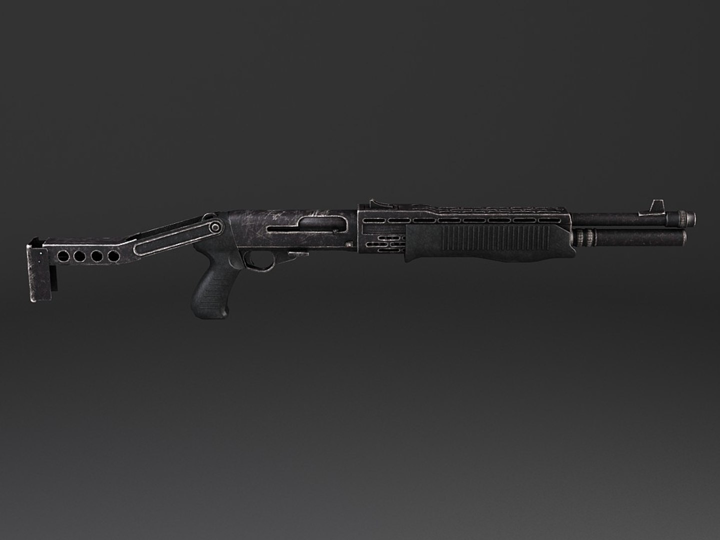 12 gun spas-12 3d model