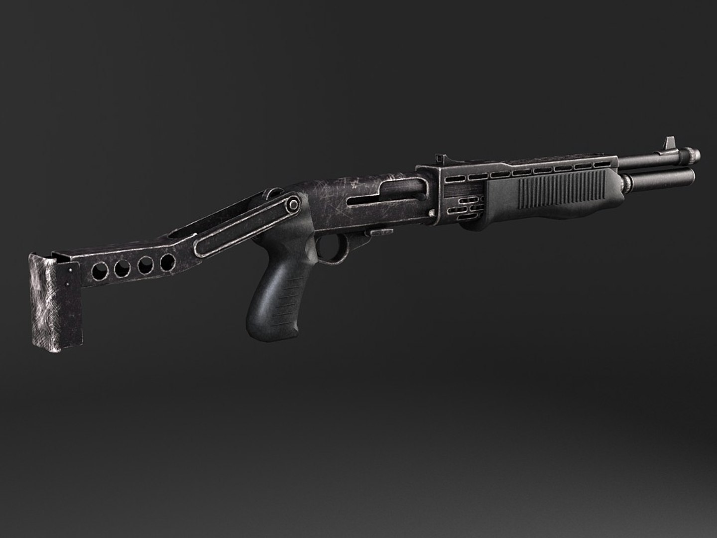 12 gun spas-12 3d model