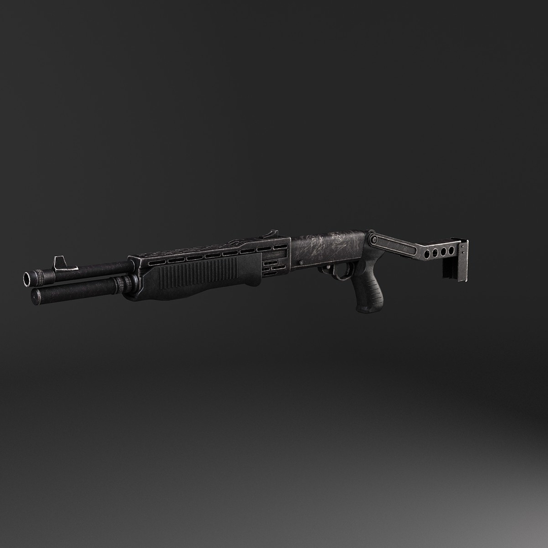 12 gun spas-12 3d model
