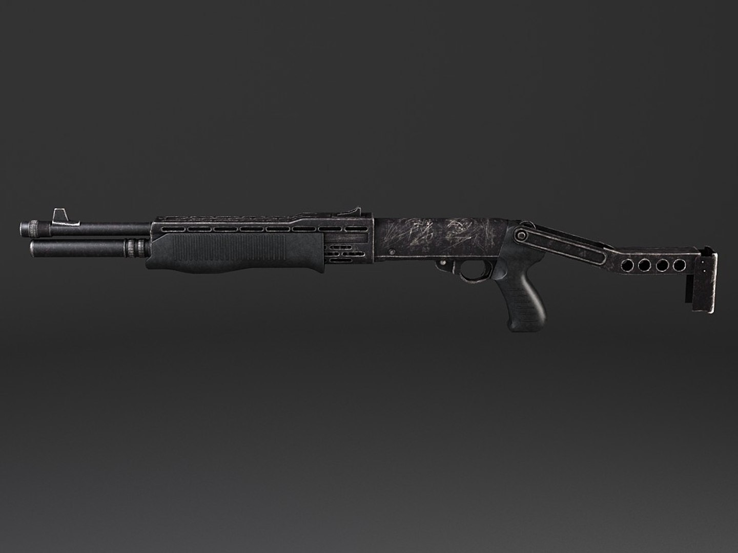 12 gun spas-12 3d model