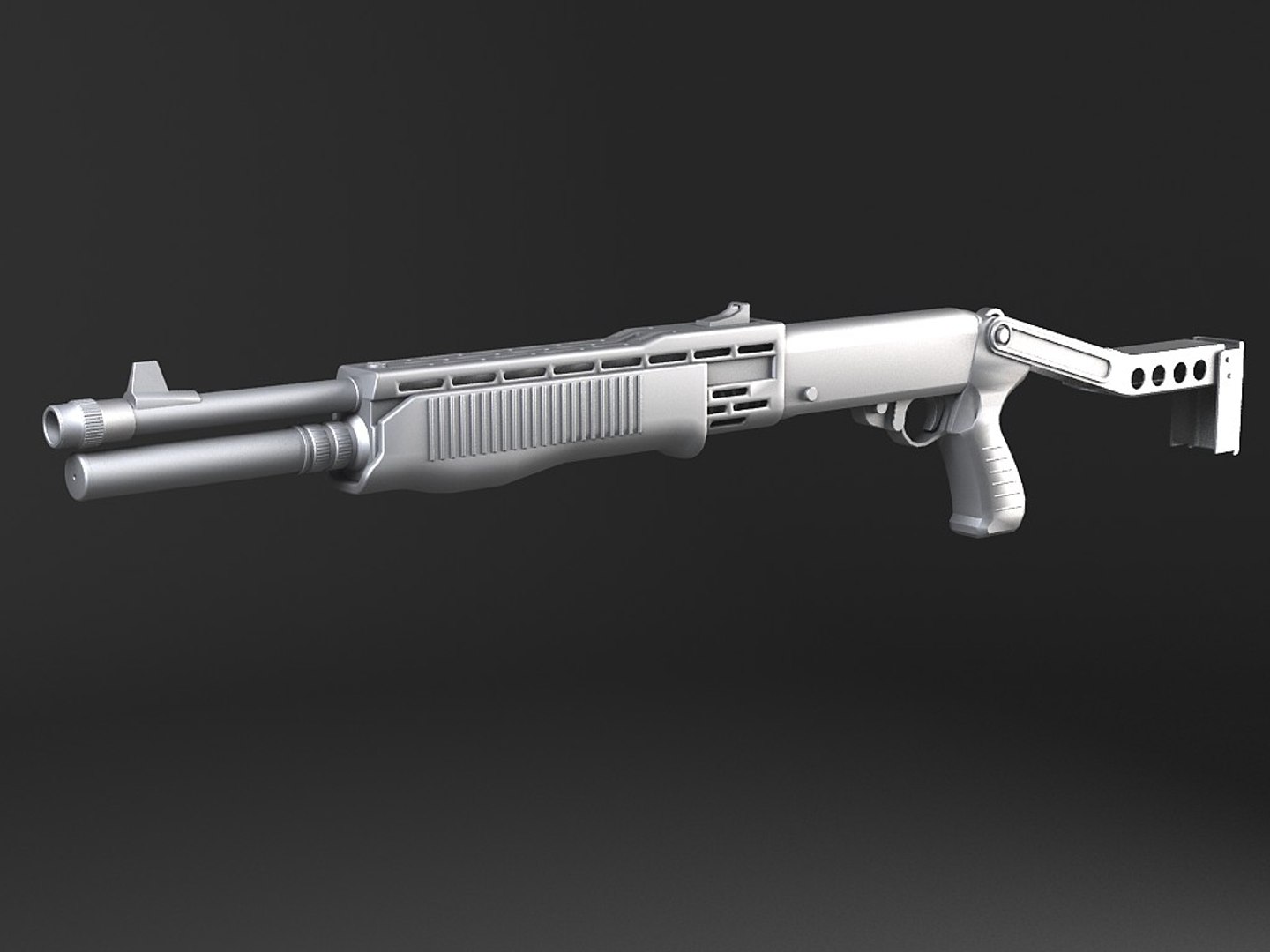 12 gun spas-12 3d model