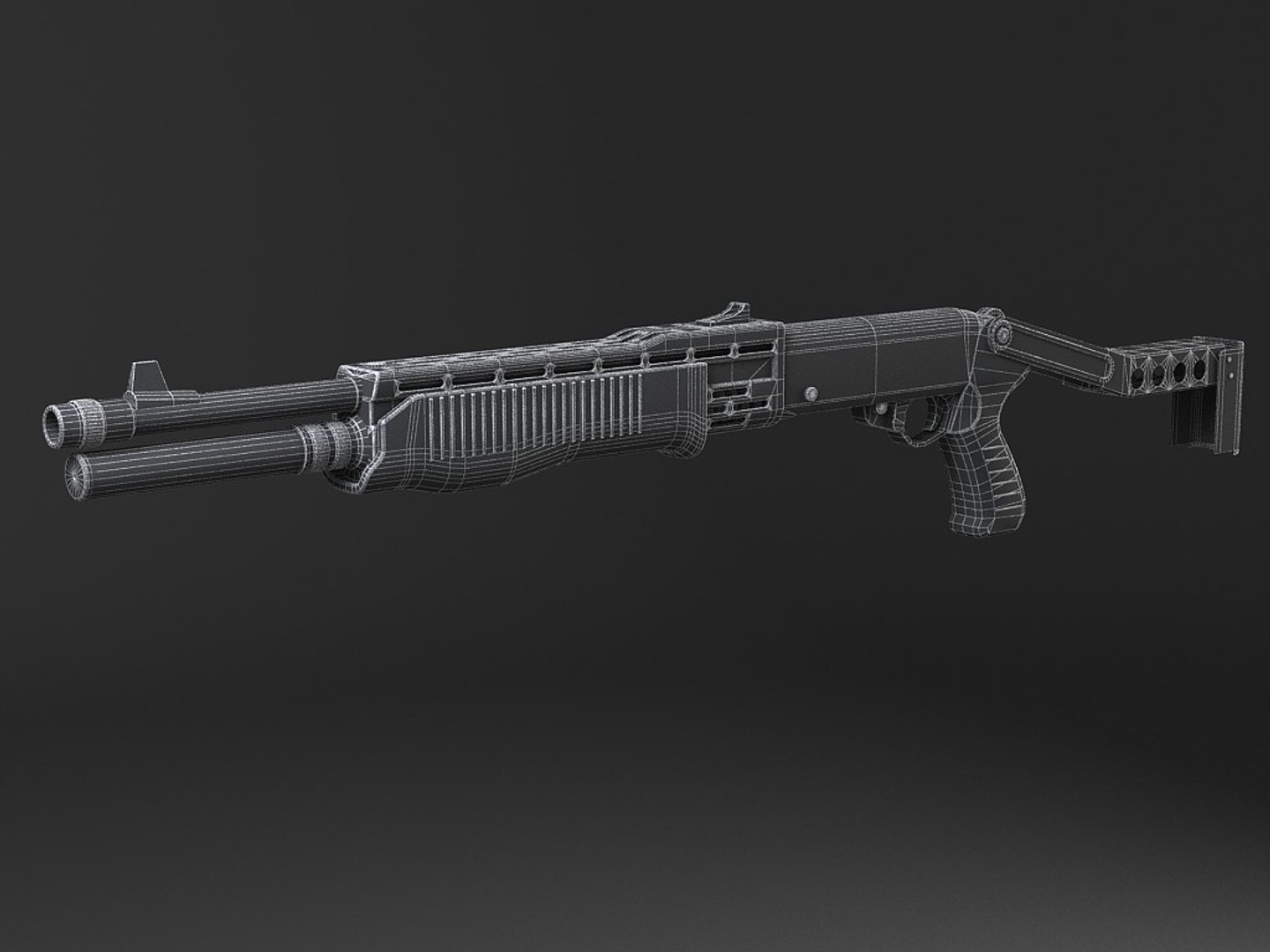 12 gun spas-12 3d model