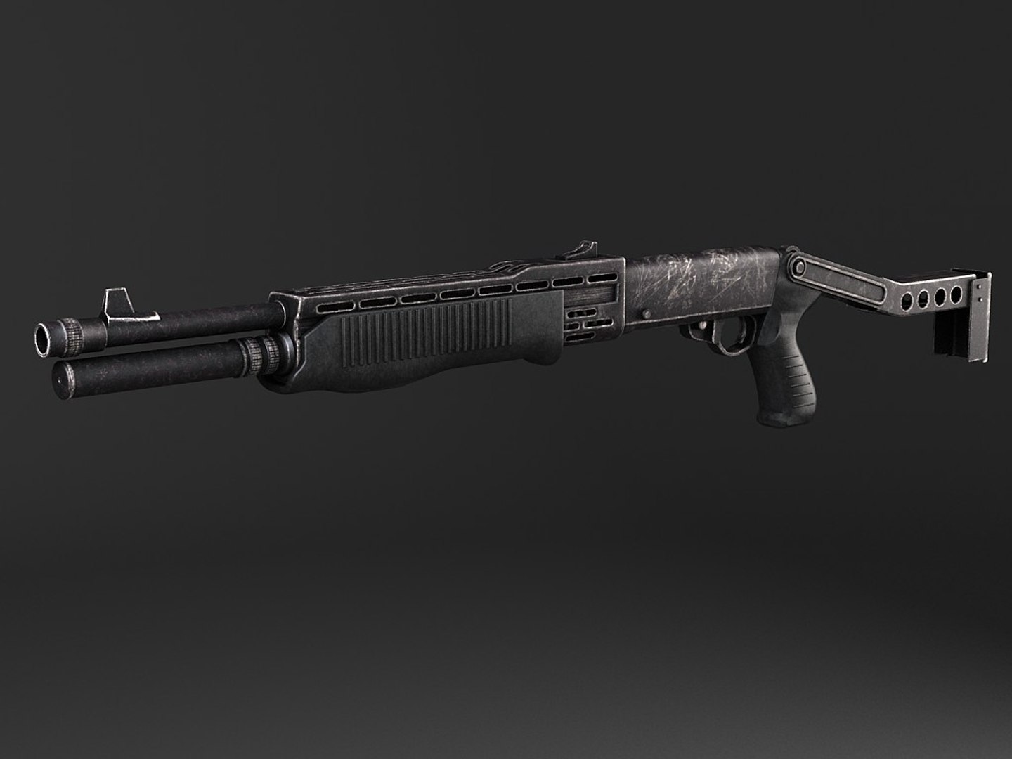 12 gun spas-12 3d model