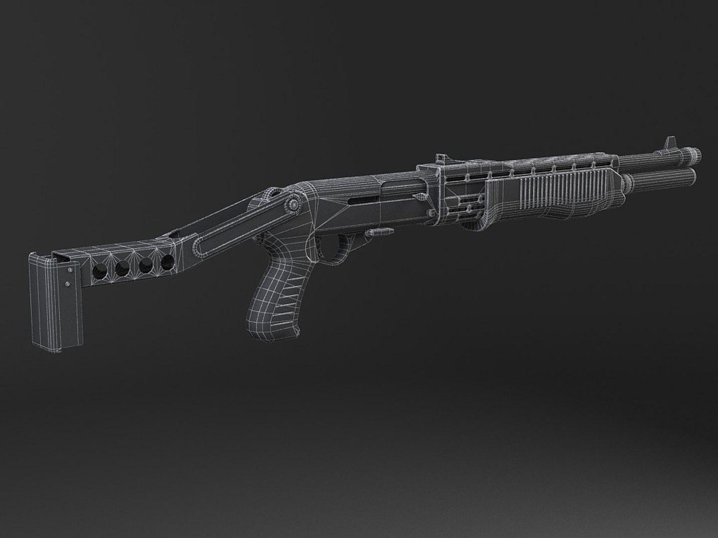12 gun spas-12 3d model