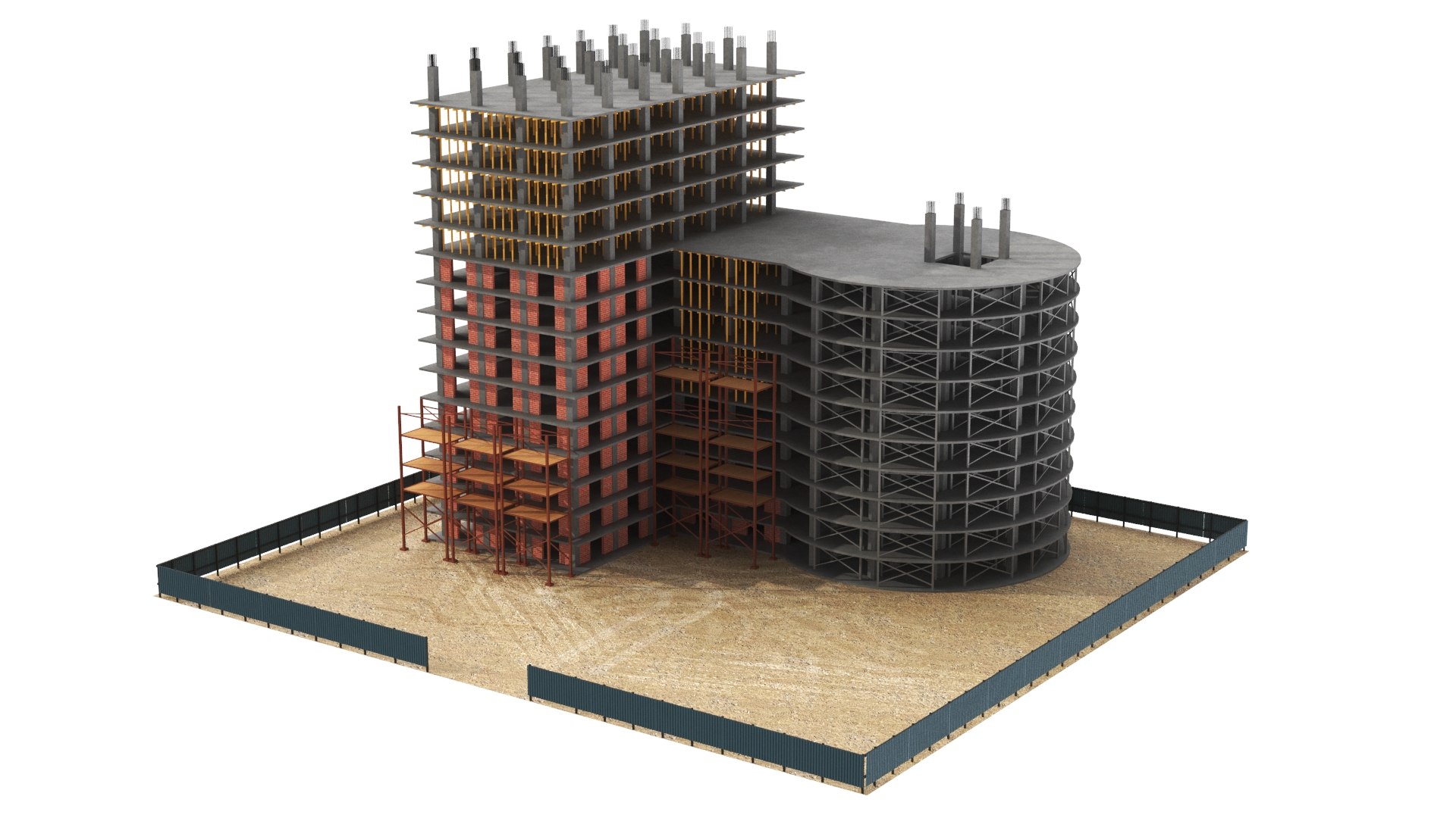 Detailed Construction Site 3D Model - TurboSquid 2251126