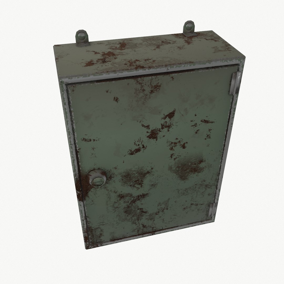 3D Cabinet Locker Old Rusty Model - TurboSquid 1359511