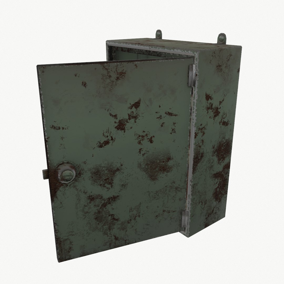 3D Cabinet Locker Old Rusty Model - TurboSquid 1359511
