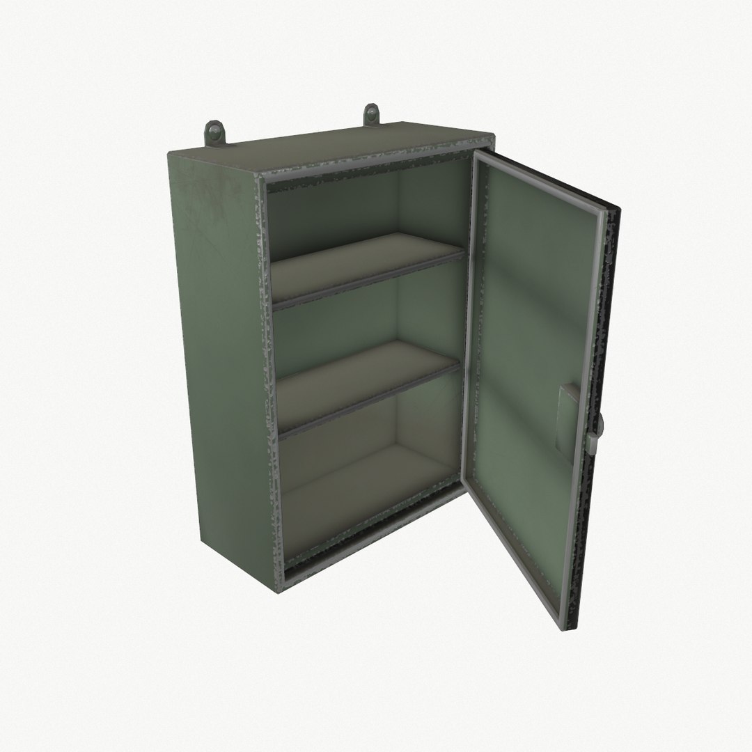 3D Cabinet Locker Old Rusty Model - TurboSquid 1359511